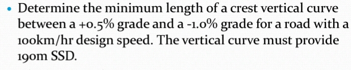 Solved • Determine the minimum length of a crest vertical | Chegg.com
