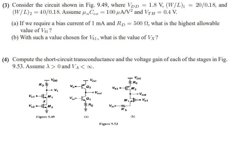Solved (3) Consider the circuit shown in Fig. 9.49, where | Chegg.com