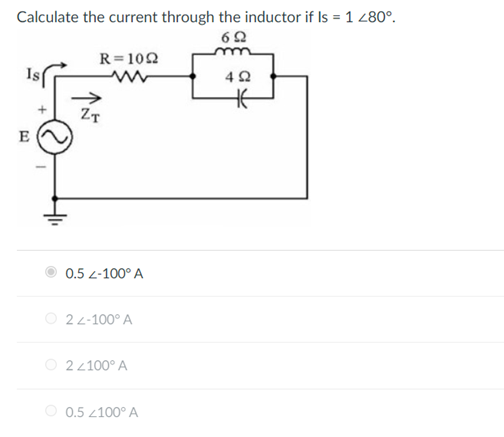Solved Calculate the current through the inductor if Is | Chegg.com