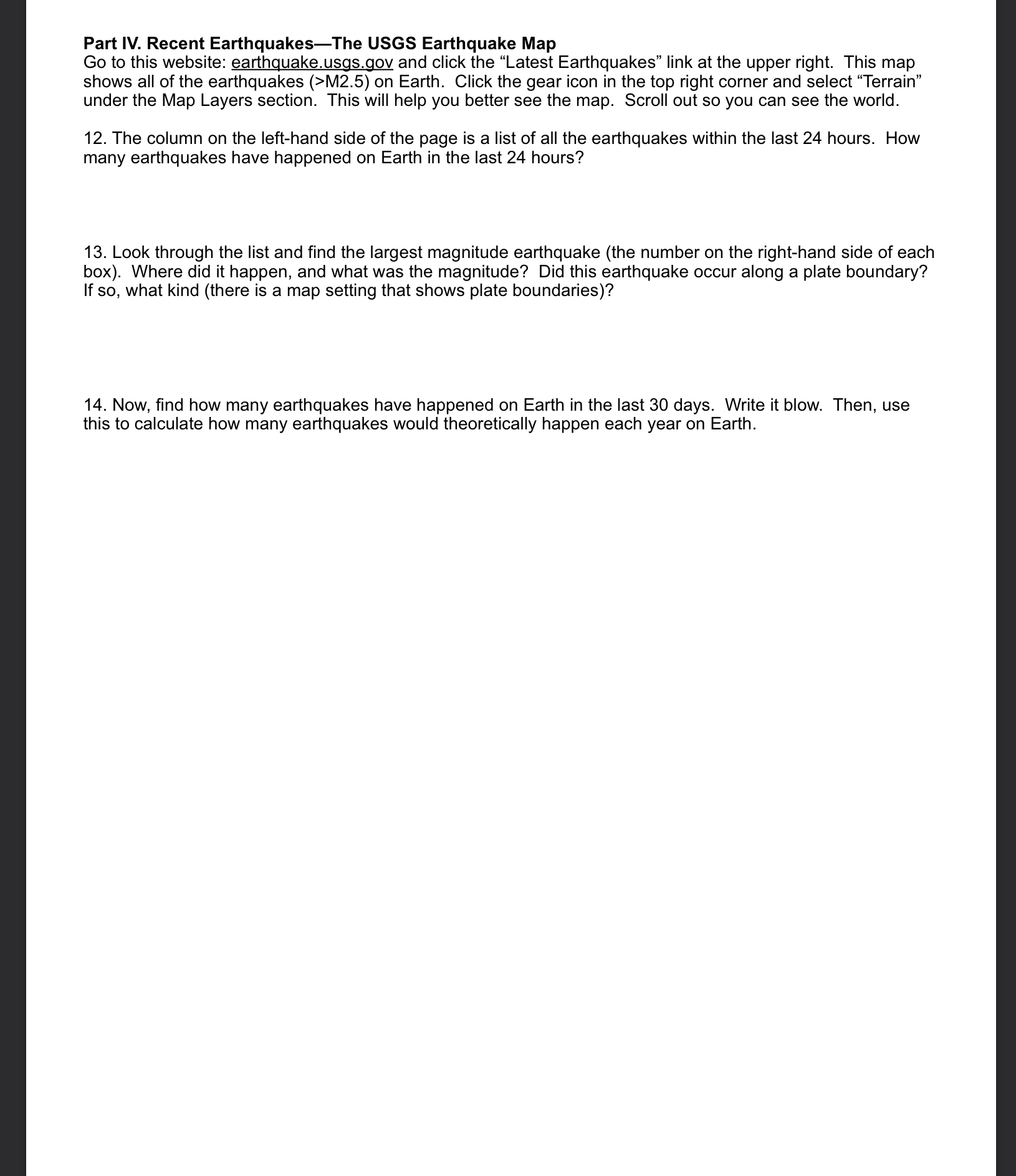 Solved Part III. Wasatch Fault Recurrence Interval—When will | Chegg.com