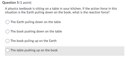 Solved Question 5 (1 point) A physics textbook is sitting on | Chegg.com