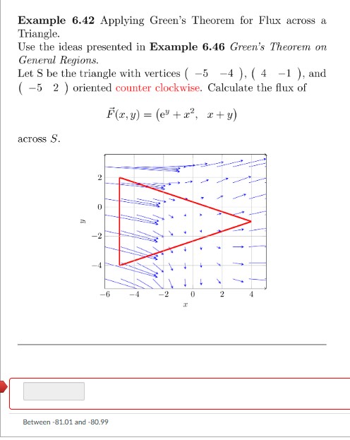 Solved by an EXPERT Example 6.42 ﻿Applying Green's Theorem for Flux | Chegg.com