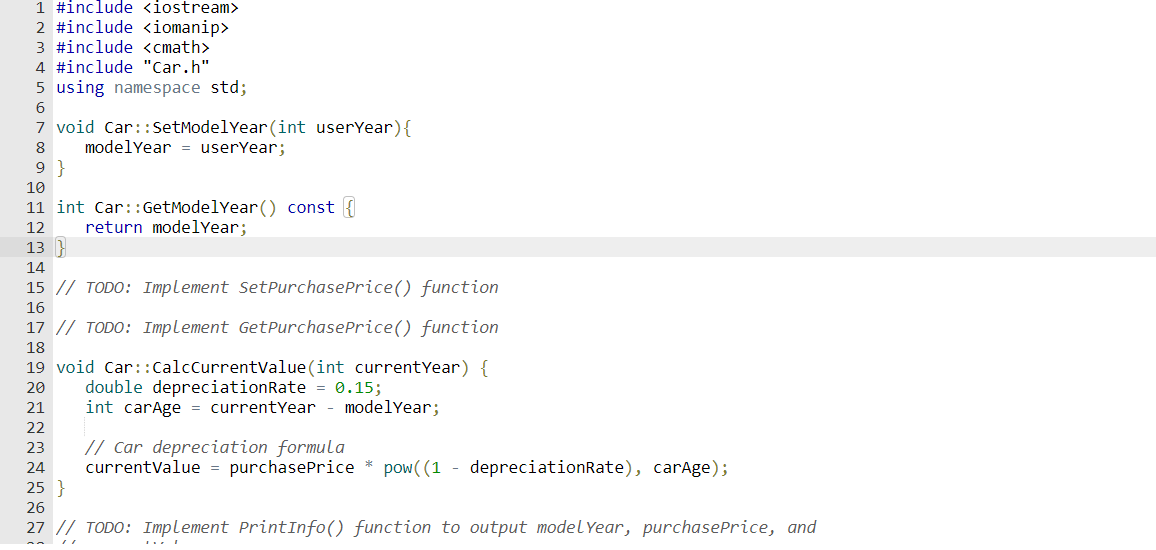 Solved Based off of the read-only main.cpp file: How would | Chegg.com