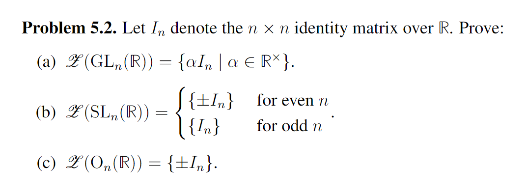 Solved The center of a group G is defined by Z(G)={g∈G∣gx=xg | Chegg.com