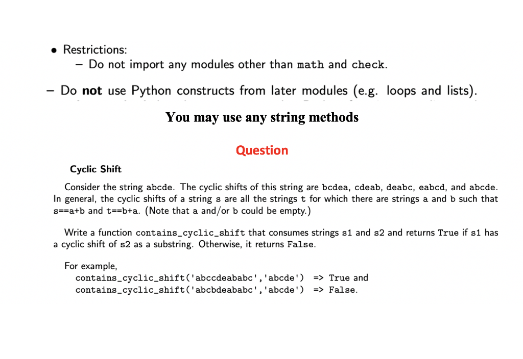 Solved O Restrictions Do Not Import Any Modules Other Than 