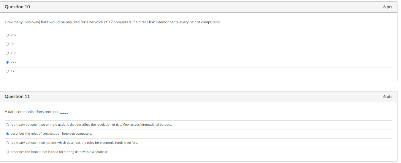 Solved How many (two-way) links would be required for a | Chegg.com