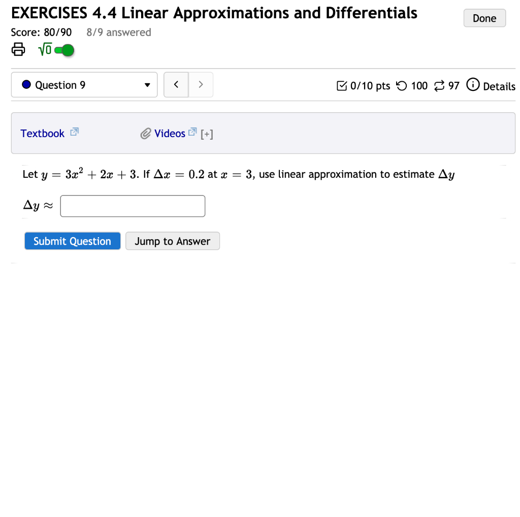 Solved Done EXERCISES 4.4 Linear Approximations and | Chegg.com