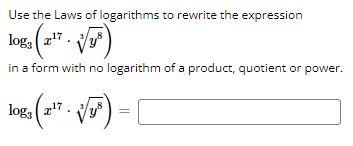 Solved Use the Laws of logarithms to rewrite the expression | Chegg.com