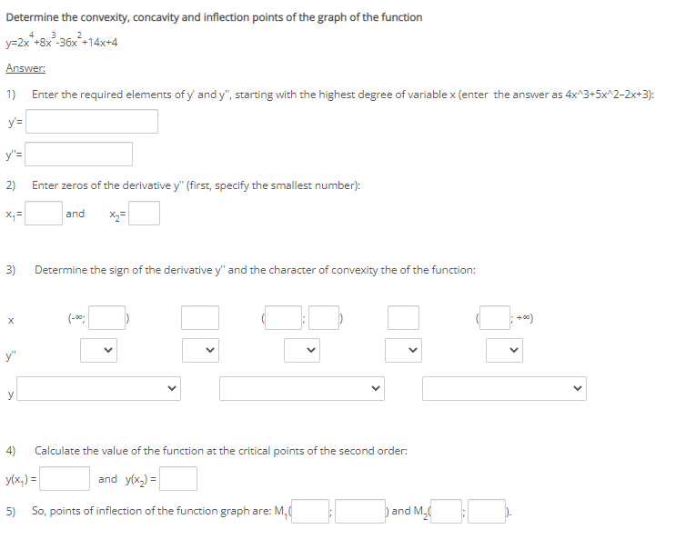 Solved Determine the convexity, concavity and inflection | Chegg.com