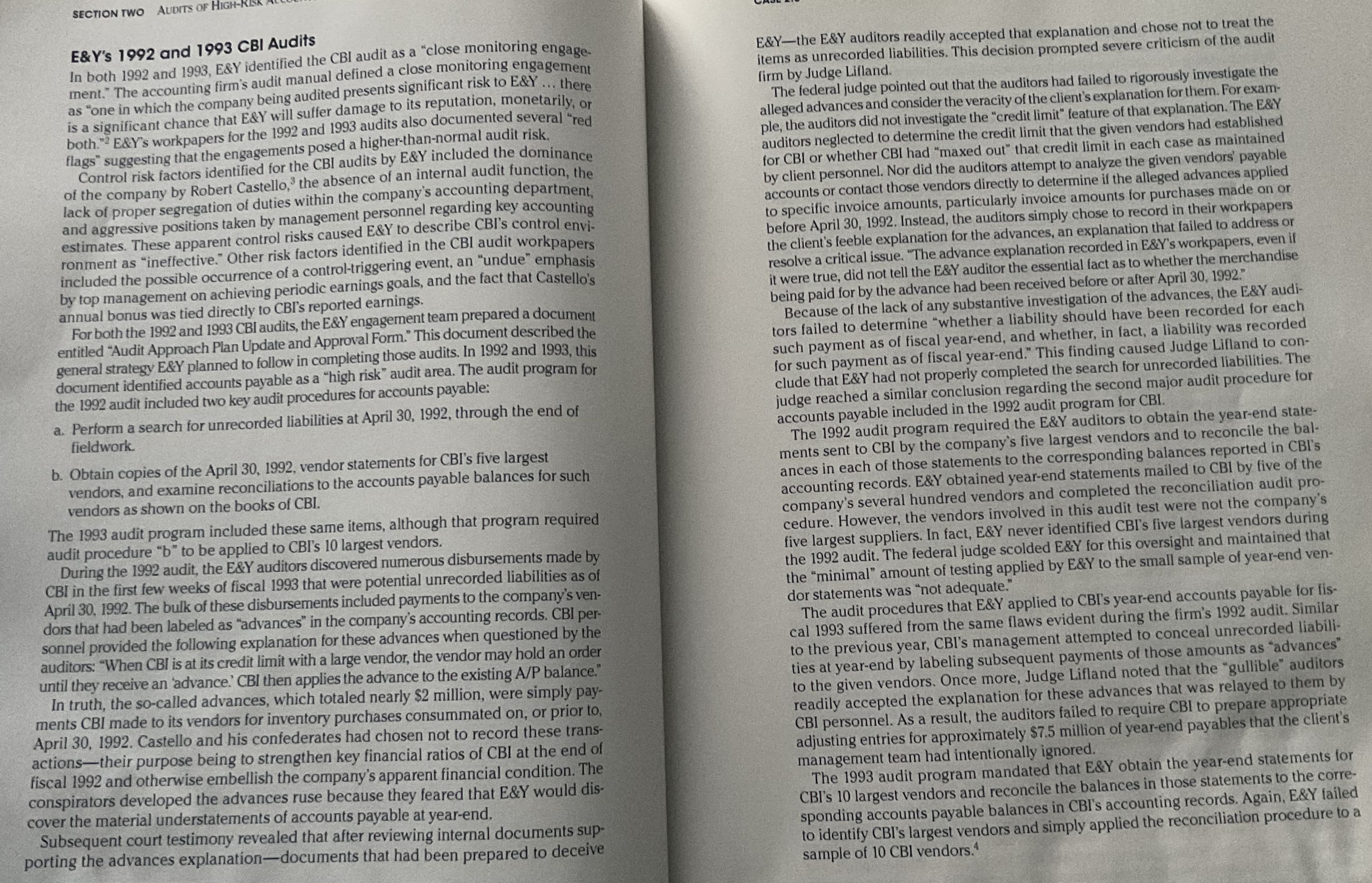 Solved During the 1980s, CBI Holding Company. Inc, a New | Chegg.com