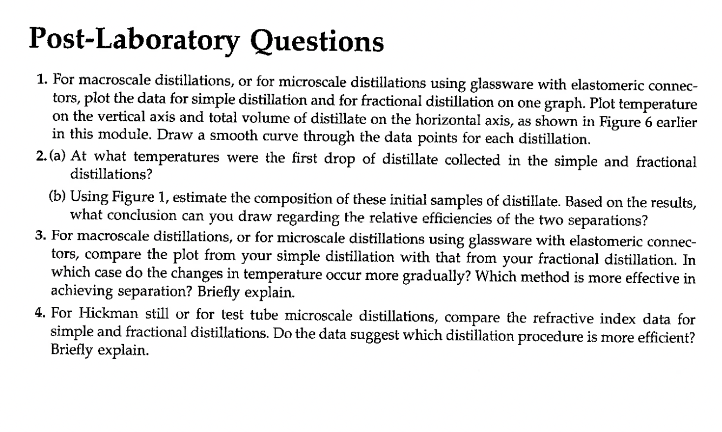 Solved Post-Laboratory Questions 1. For macroscale | Chegg.com