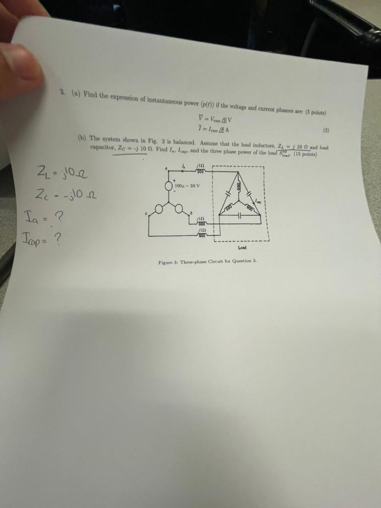 Solved 3. (a) Find the expression of instantaneous power | Chegg.com