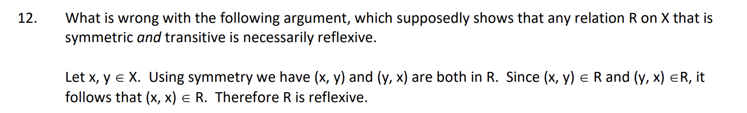 Solved What is wrong with the following argument, which | Chegg.com