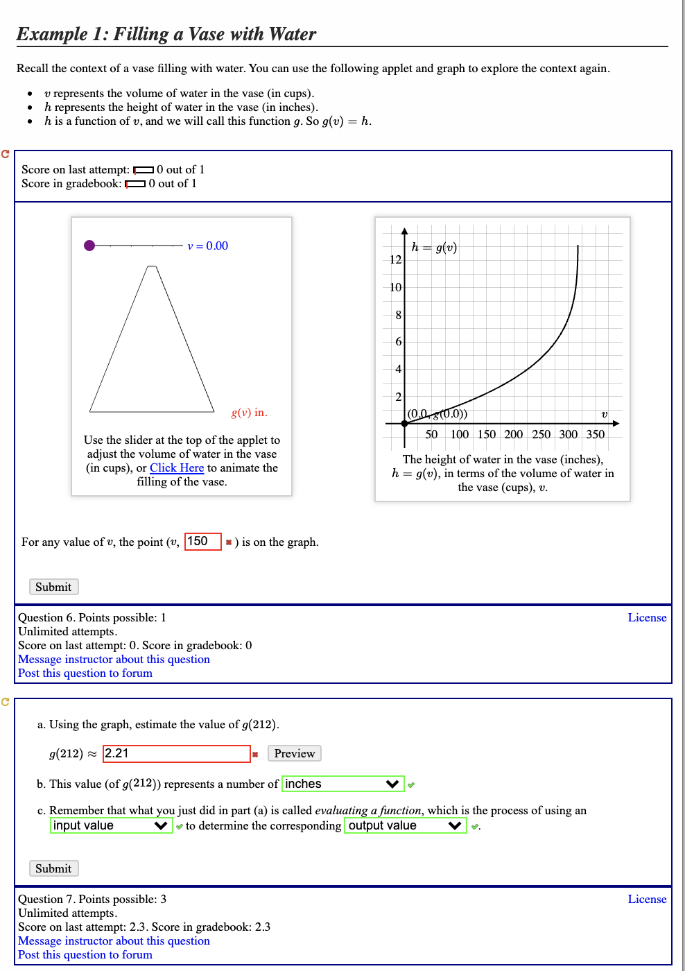 Recall the context of a vase filling with water. You | Chegg.com