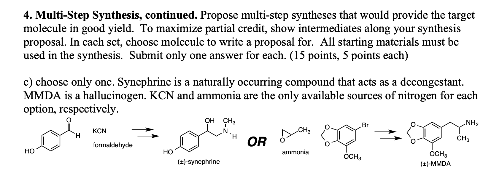 Solved 4. Multi-Step Synthesis, continued. Propose | Chegg.com