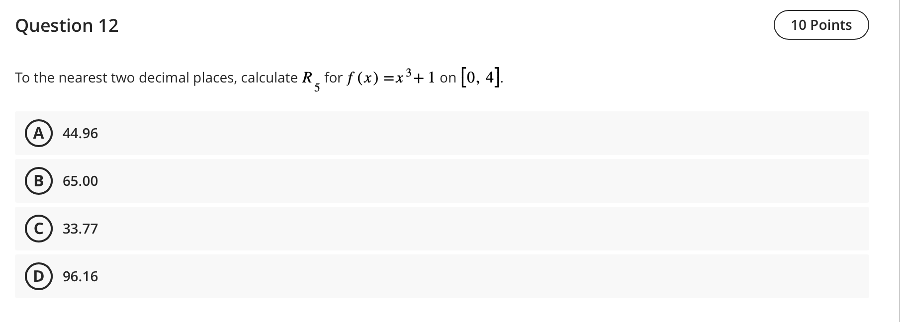 Solved To the nearest two decimal places, calculate R5 for | Chegg.com
