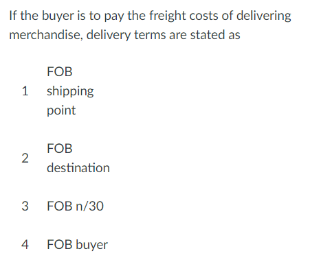 Solved When a buyer returns merchandise purchased for cash, | Chegg.com