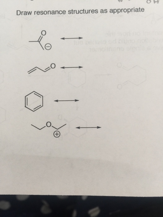 Solved Draw resonance structures as appropriate | Chegg.com