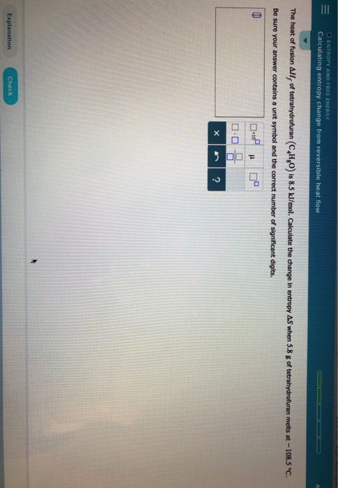Solved ENTROPY AND FREE ENERGY Calculating entropy change | Chegg.com