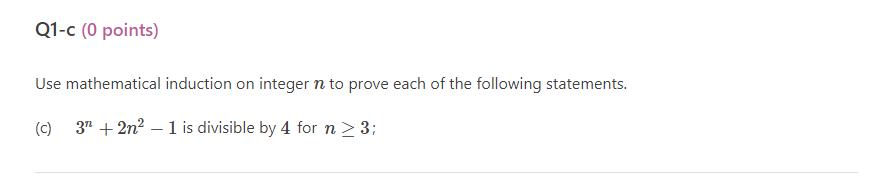 Solved Use mathematical induction on integer n to prove each | Chegg.com