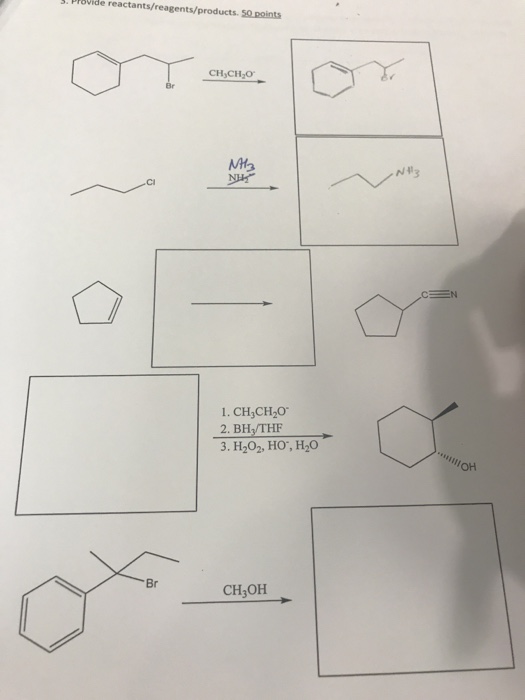 Solved Provide reactants/reagents/products. | Chegg.com