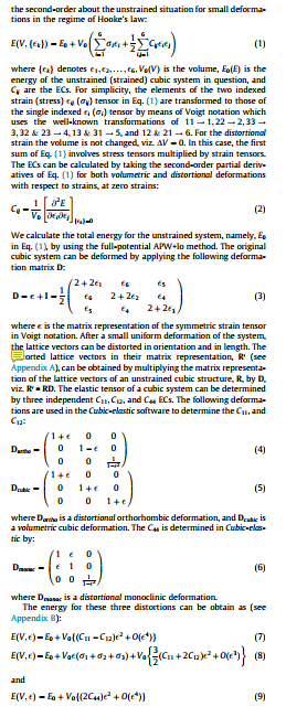 Solved Please, derive Elastic constants (EC's) for cubic | Chegg.com