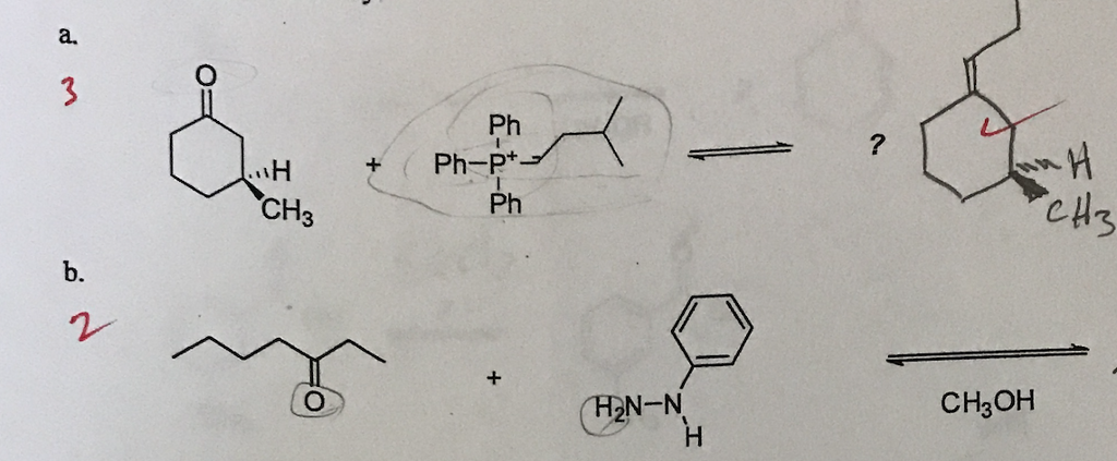 Solved 3 Ph Ph-P" Ph CH 3 3 b. 2N-N CH3OH | Chegg.com