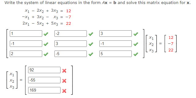 Solved Write the system of linear equations in the form Ax=b | Chegg.com