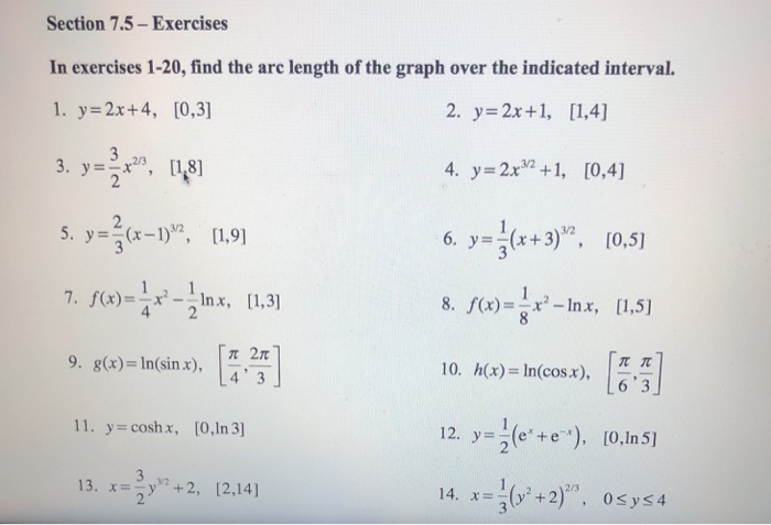 Solved Section 7.5- Exercises In exercises 1-20, find the | Chegg.com