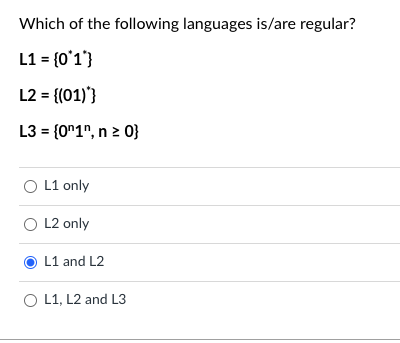 Solved Which of the following languages is/are regular? | Chegg.com