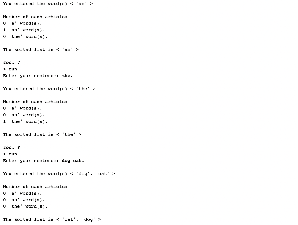Solved Programming Assignment Write a program that will | Chegg.com