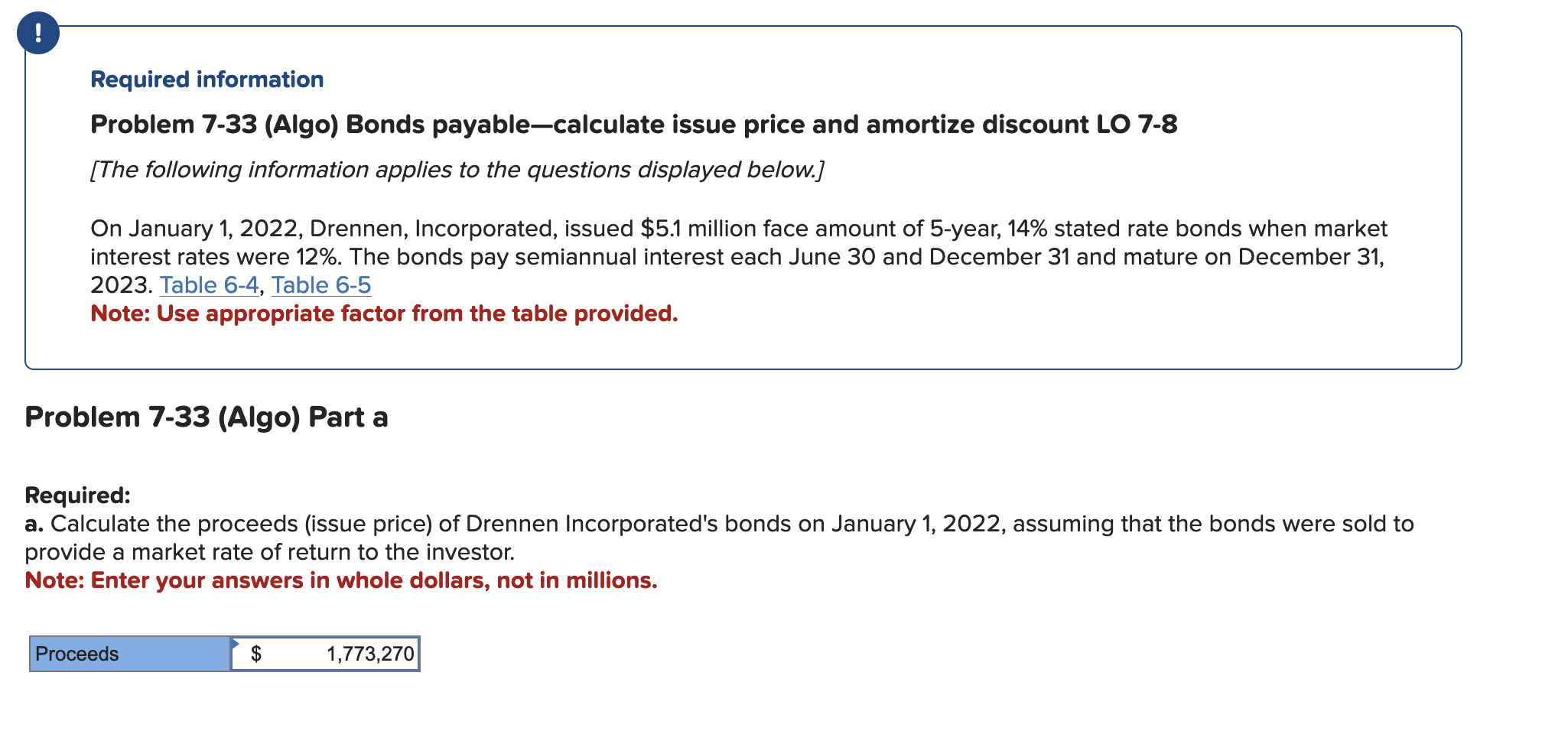 Solved Required information Problem 7-33 (Algo) Bonds | Chegg.com