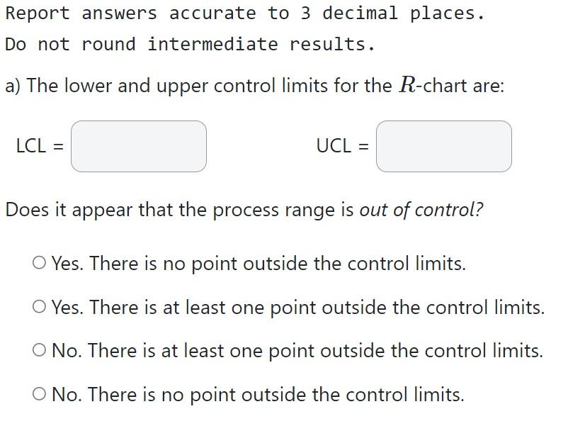 Solved The sample mean and ranges for 20 samples, each of | Chegg.com