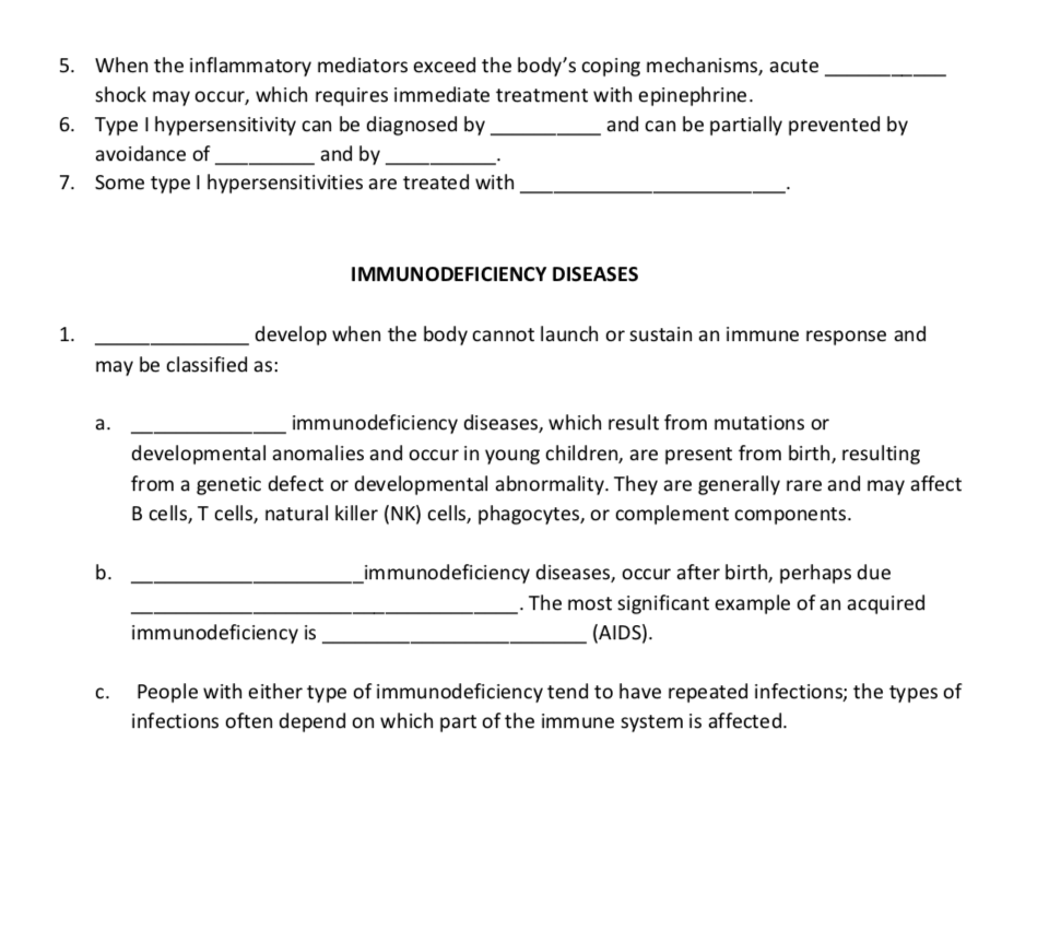 Solved 5. When the inflammatory mediators exceed the body's | Chegg.com