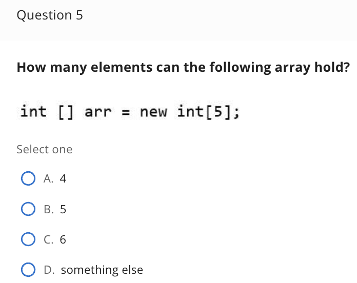 Solved How many elements can the following array hold? int | Chegg.com