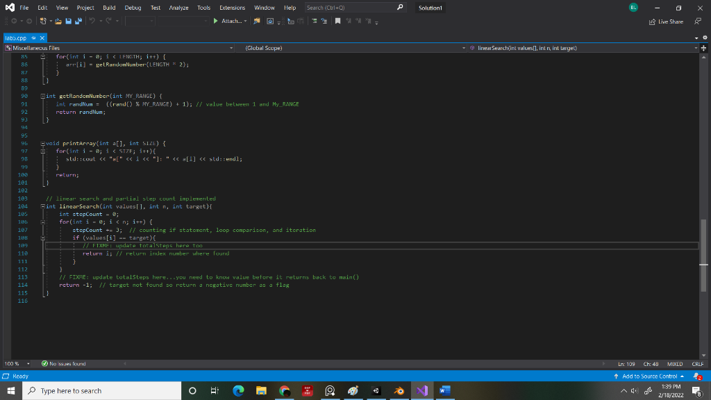 Solved Lab-5 - find stepCount of a function and keep a | Chegg.com