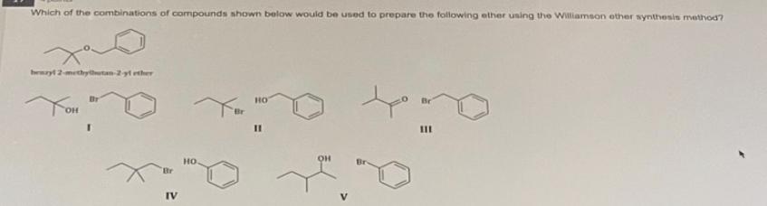 Solved Which of the combinations of compounds nhown below | Chegg.com