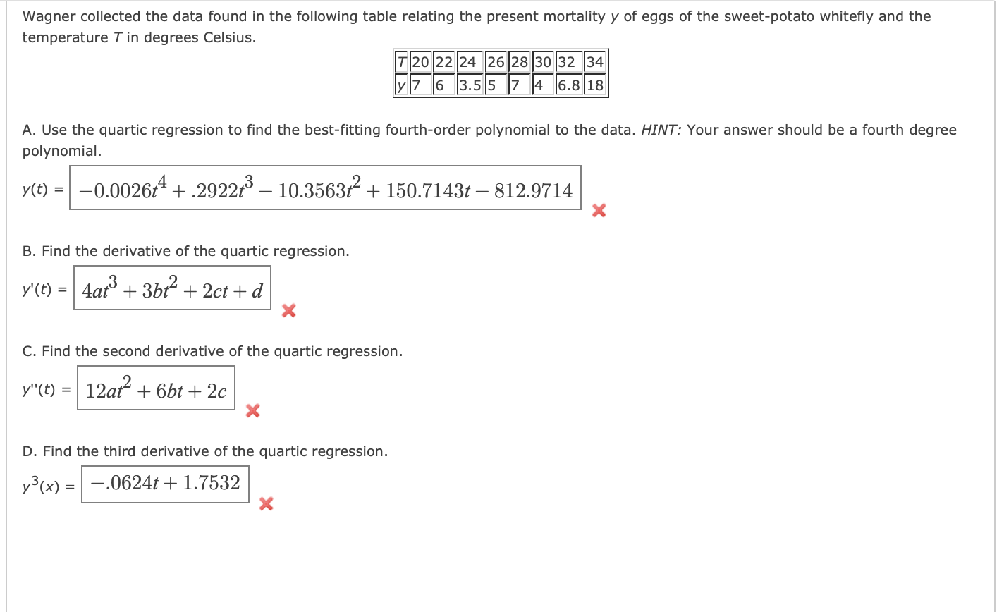Solved Wagner collected the data found in the following | Chegg.com