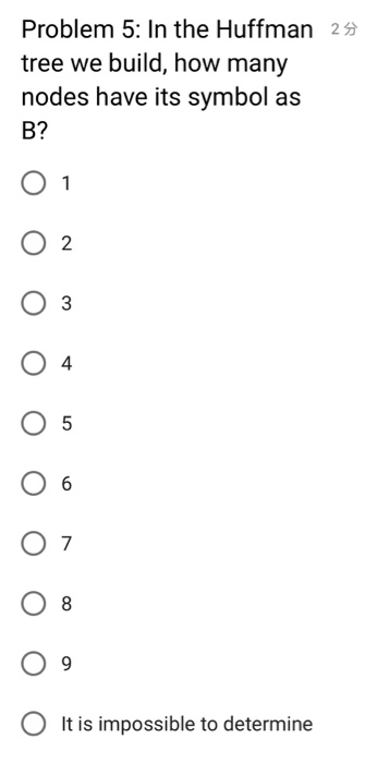 Solved When we use Huffman's algorithm, we build the tree | Chegg.com