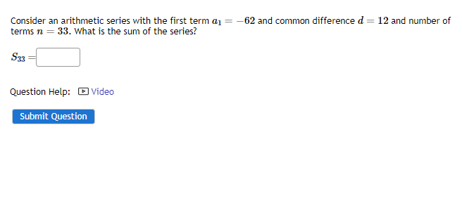 Solved Consider an arithmetic series with the first term and | Chegg.com