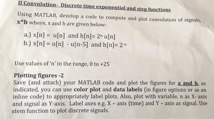 Solved IL Convolution- Discrete time exponential and step | Chegg.com