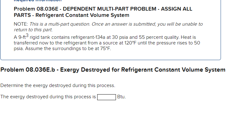 Solved Problem 08.036E - DEPENDENT MULTI-PART PROBLEM - | Chegg.com