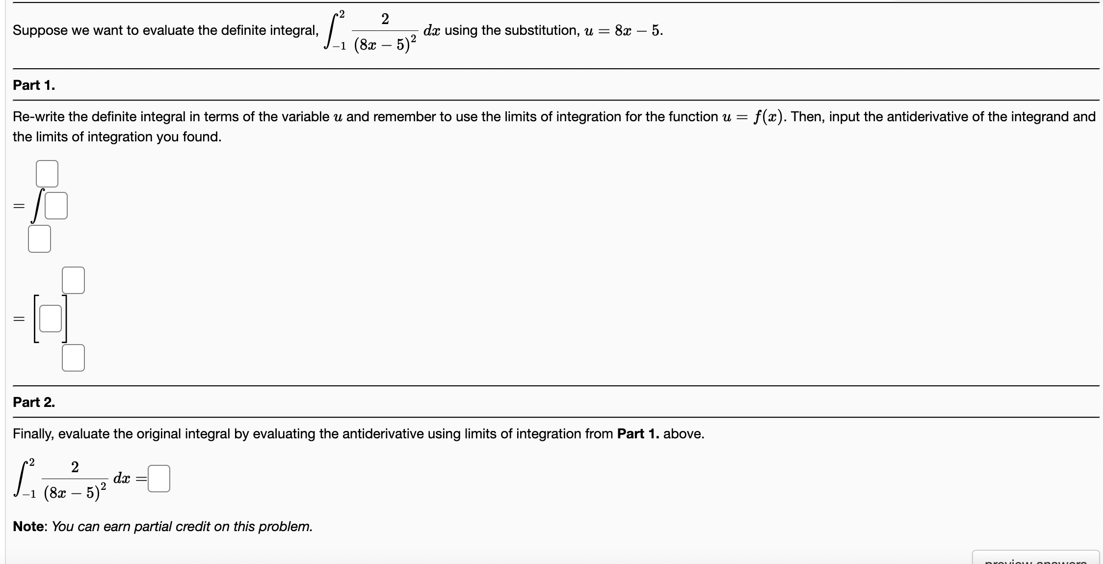 Solved Suppose we want to evaluate the definite integral, | Chegg.com