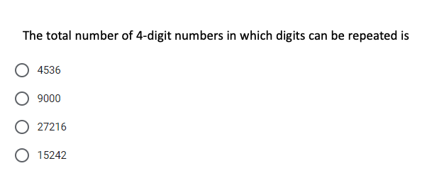 Solved The total number of 4-digit numbers in which digits | Chegg.com