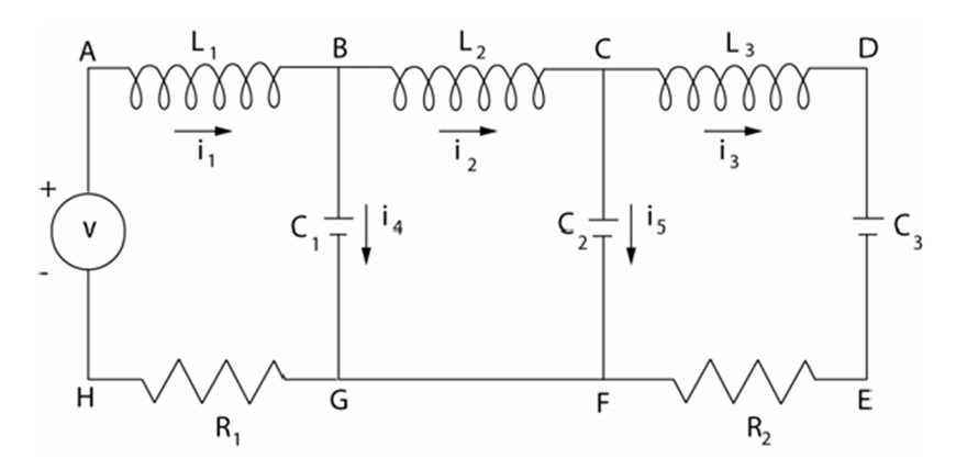 Solved Derive a mathematical model for the circuit shown and | Chegg.com