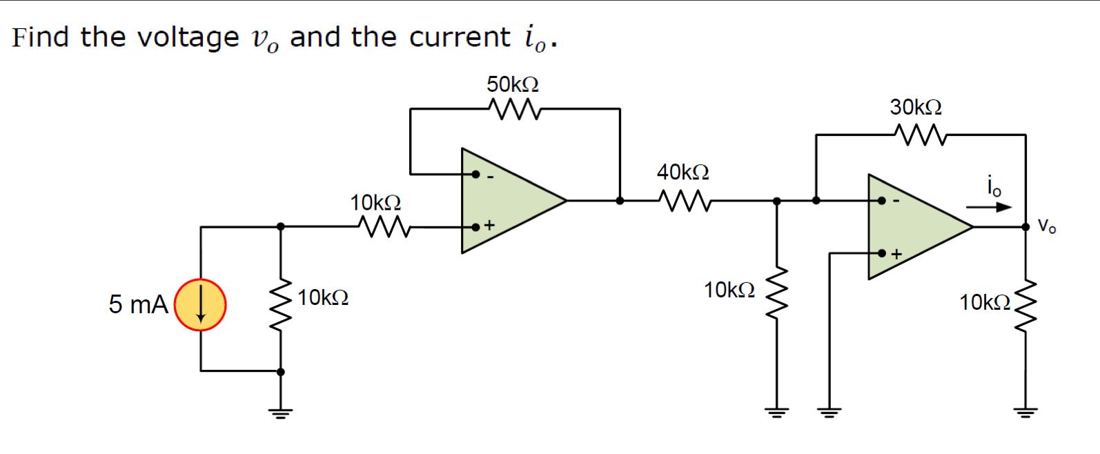 Find the voltage v0 and the current i0. | Chegg.com