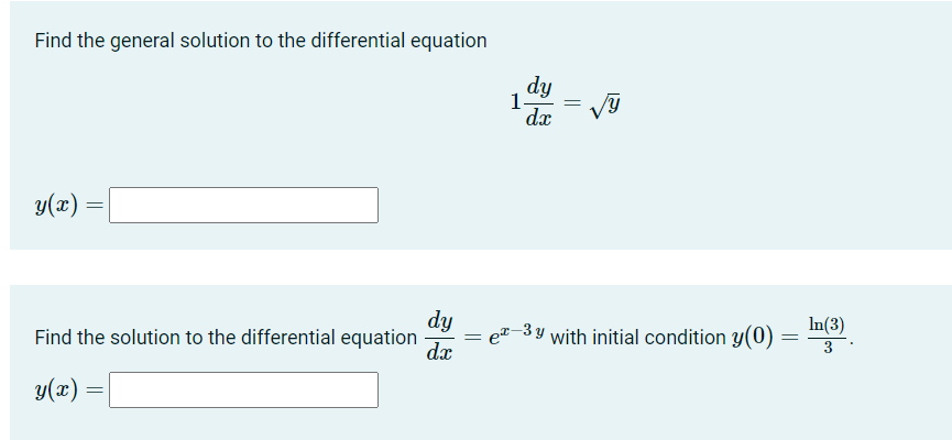 Solved Find The General Solution To The Linear First Order