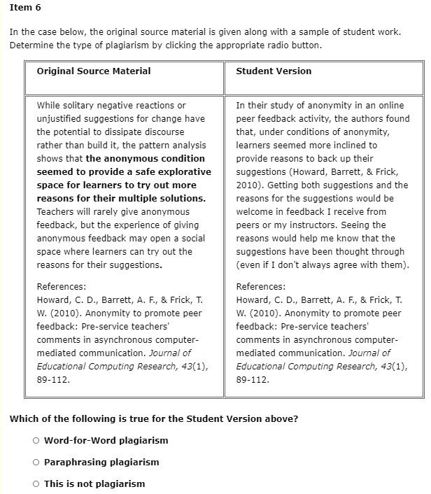 Solved Item 6 In the case below, the original source | Chegg.com