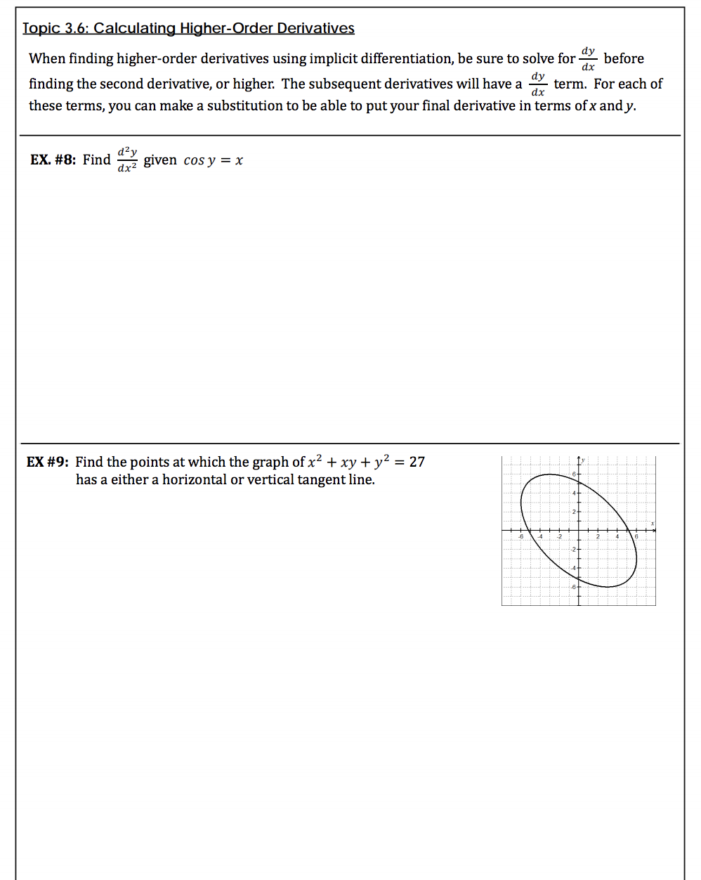 Solved Topic 3.6: Calculating Higher-Order Derivatives When | Chegg.com