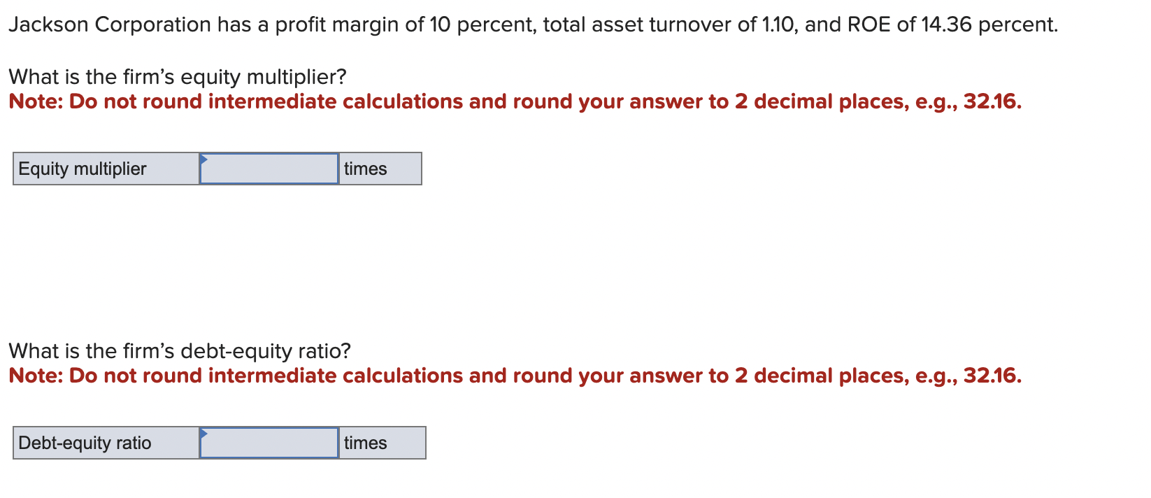 Solved Jackson Corporation has a profit margin of 10 | Chegg.com